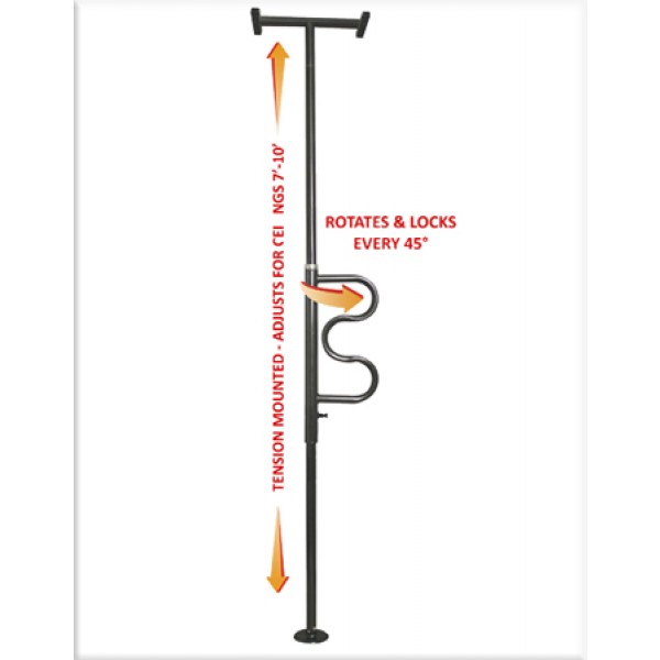 Stander Security Pole & Curve Grab Bar