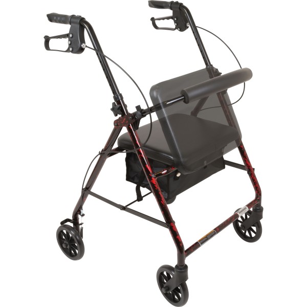 ProBasics Flame Finish Aluminum Rollator With 6" Wheels
