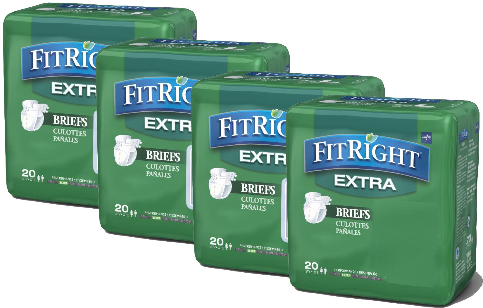 Medline FitRight Extra Briefs - 80 Pack | Go Home Medical.com