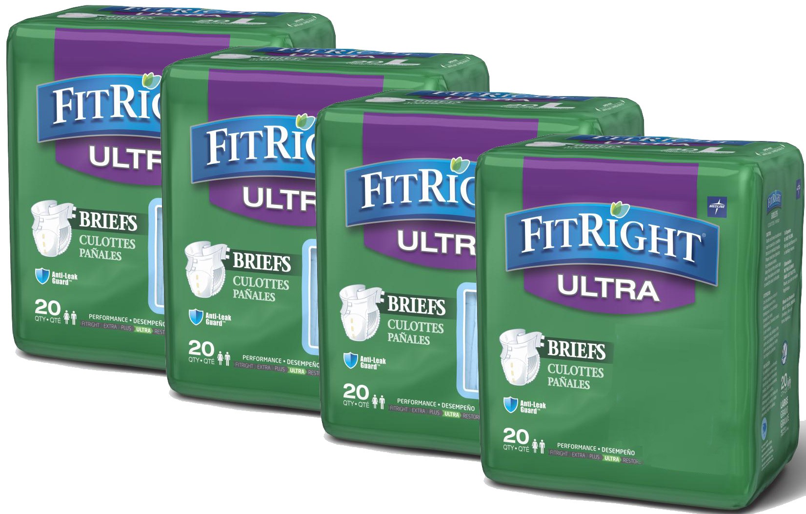 Medline FitRight Ultra Briefs - 80 Pack | Go Home Medical.com
