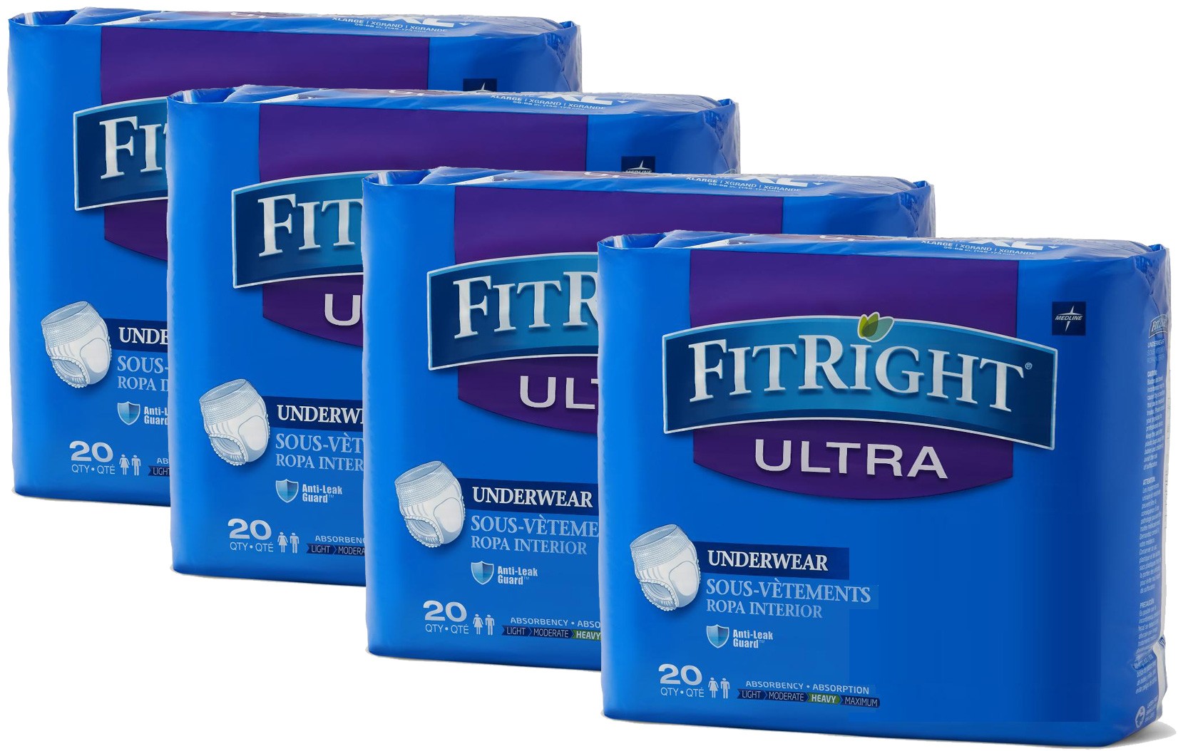 Medline FitRight Ultra Protective Underwear - 80 Pack | Go Home Medical.com