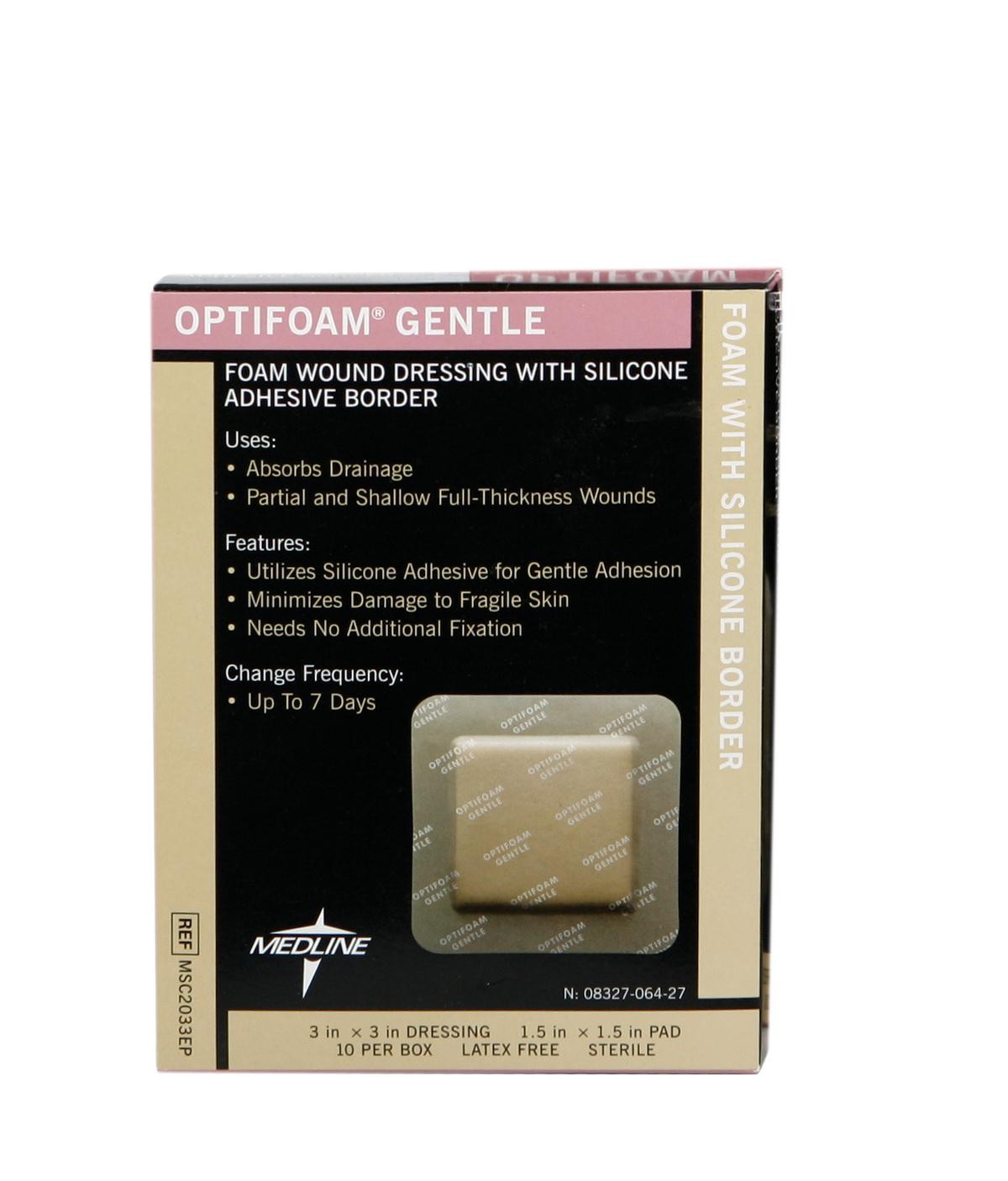 Medline Optifoam Gentle Silicone Border Dressings